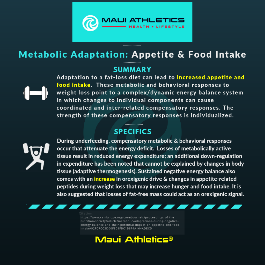 Energy Balance, Metabolic Adaptation, And Starvation Mode - Maui Athletics